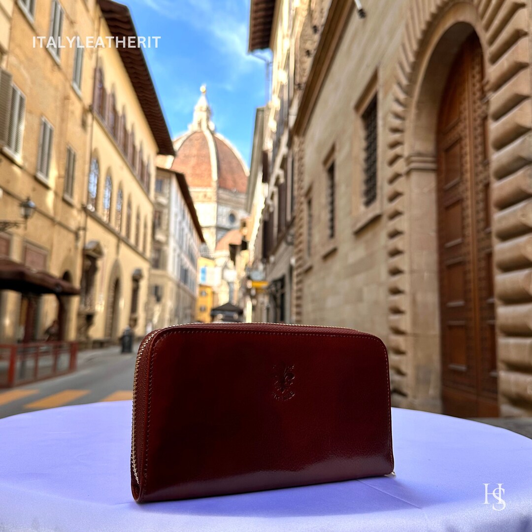 Italian Leather Wallet: Handmade Brown Leather, Florence Craftsmanship ...
