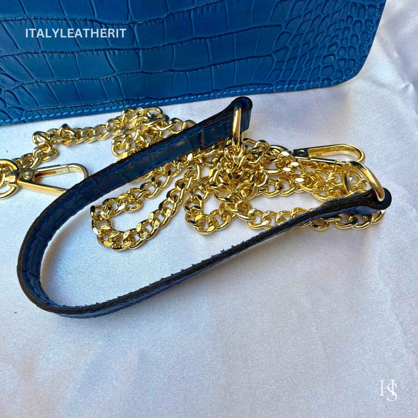 Italian Handmade Leather Bags for Women, Tote From Florence, Blue Purse ...
