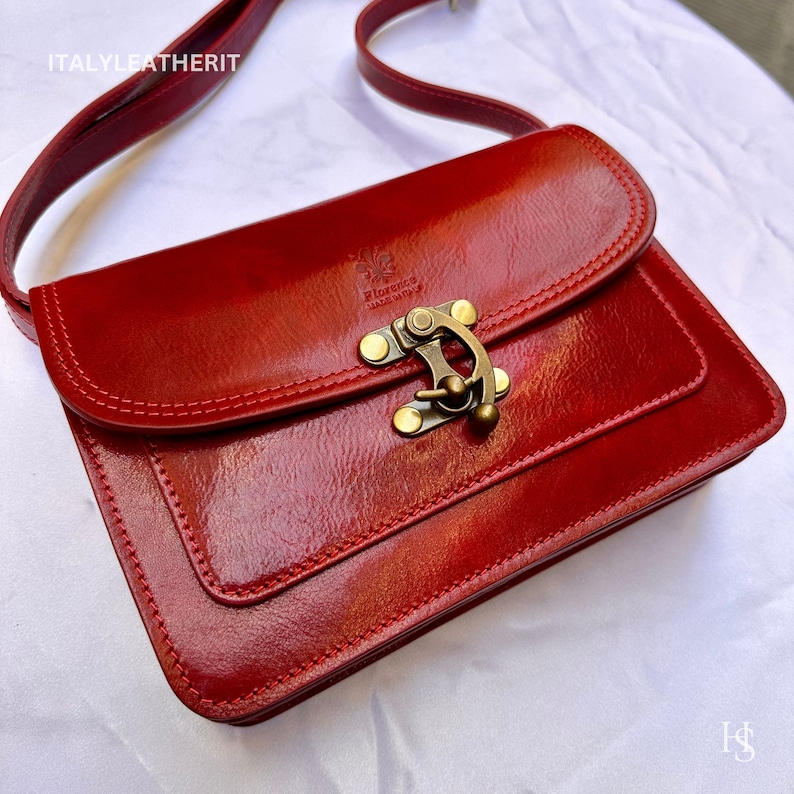 Italian Handmade Leather Crossbody Bag for Women, Made in Italy - Etsy