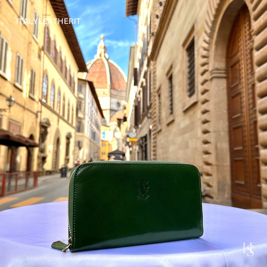 Handmade Italian Leather Wallet: Florence Tuscany Soft Genuine Leather ...