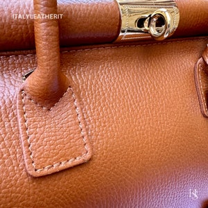 Italian Handmade Leather Bags for Women, Elegant Leather Tote With Lock ...