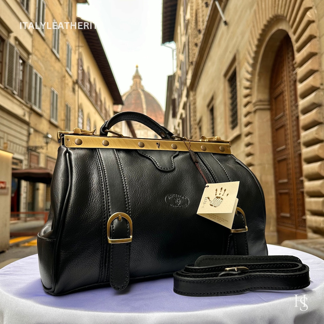 Italian Leather Doctor Bag | Handmade Medical Purse, Florence - Etsy