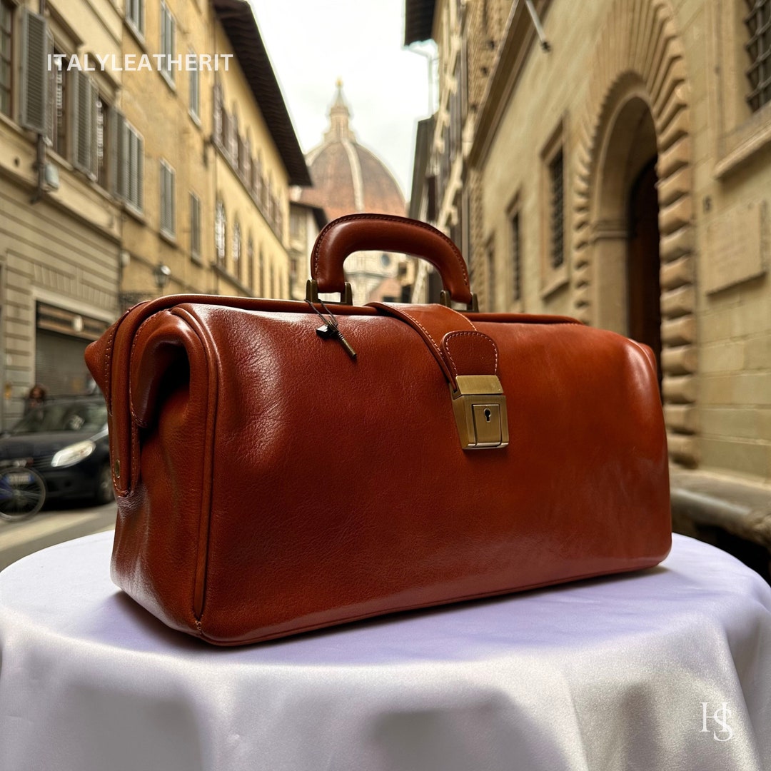 Italian Handmade Leather Doctor Bag Made in Italy | Leather Doctor Bag ...