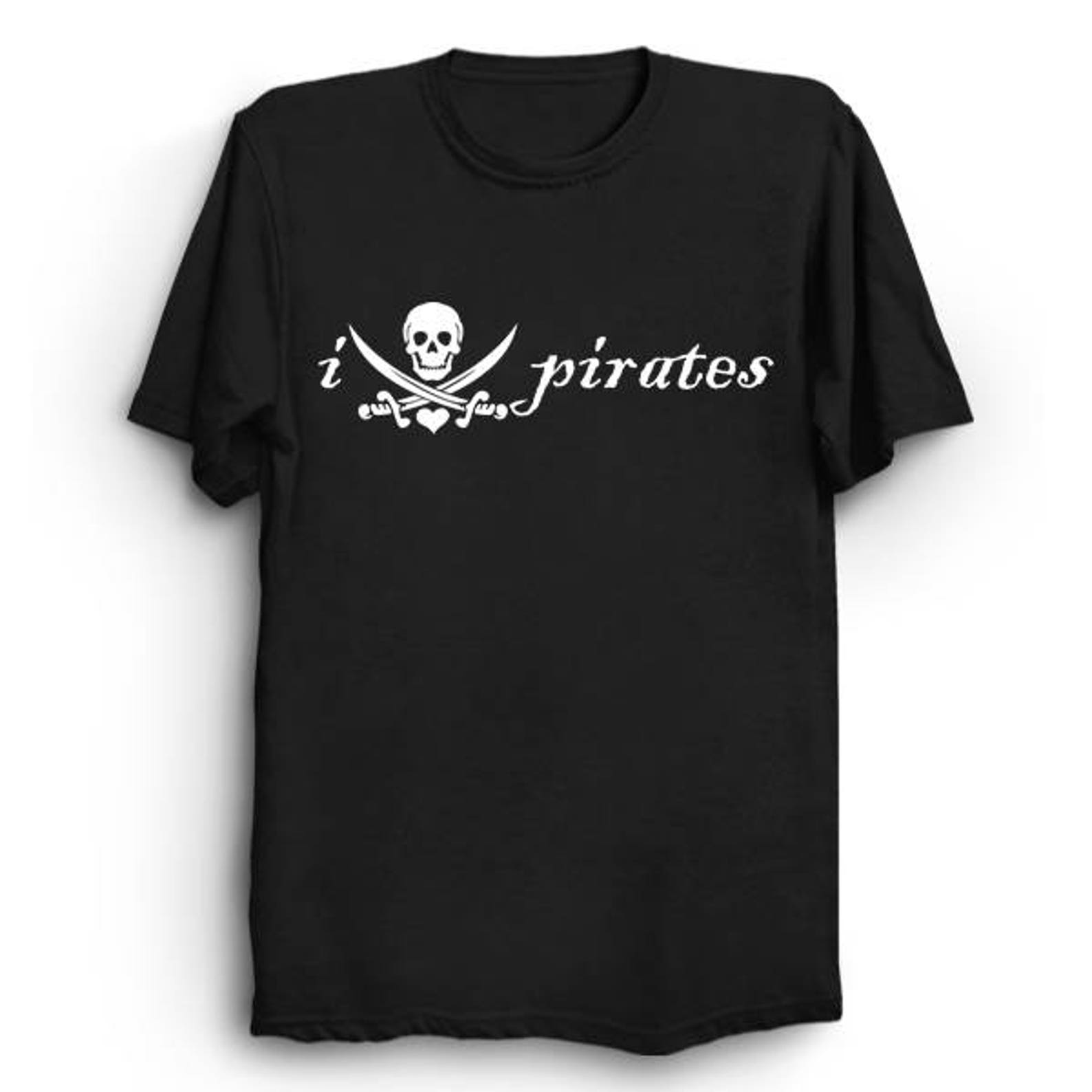 I Heart Pirates T-shirt / Geeky Shirt / Pirate Shirt / Skull ...