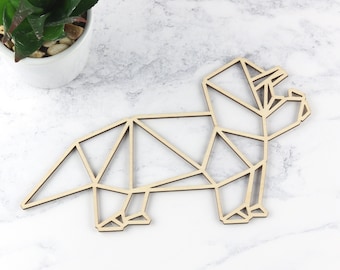 Geometric Brontosaurus Shape Geometric Dinosaur Decor | Etsy
