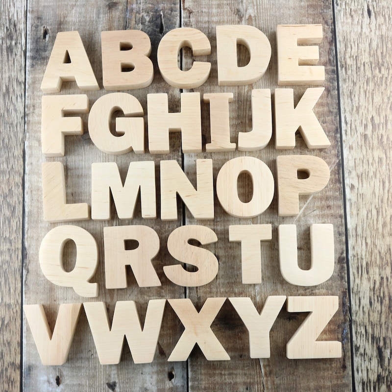 Wooden English Letters - Etsy