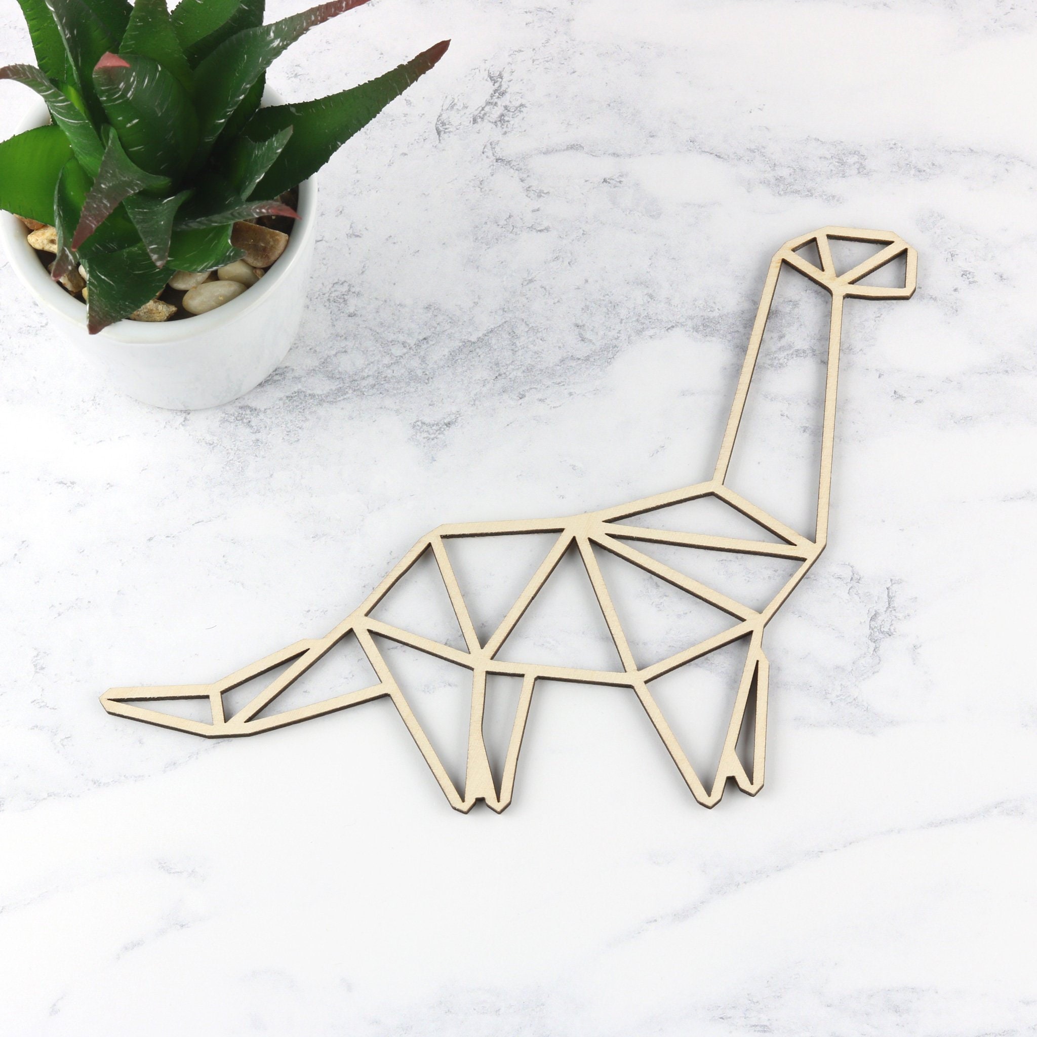 Geometric Brontosaurus Shape Geometric Dinosaur Decor | Etsy