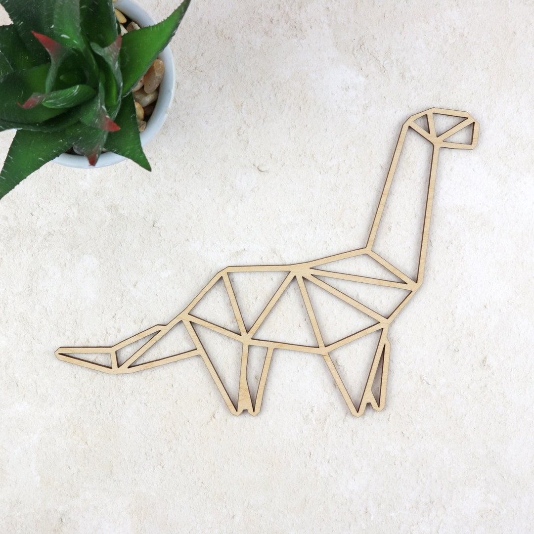 Geometric Brontosaurus Shape | Geometric Dinosaur Decor | Dinosaur Home ...
