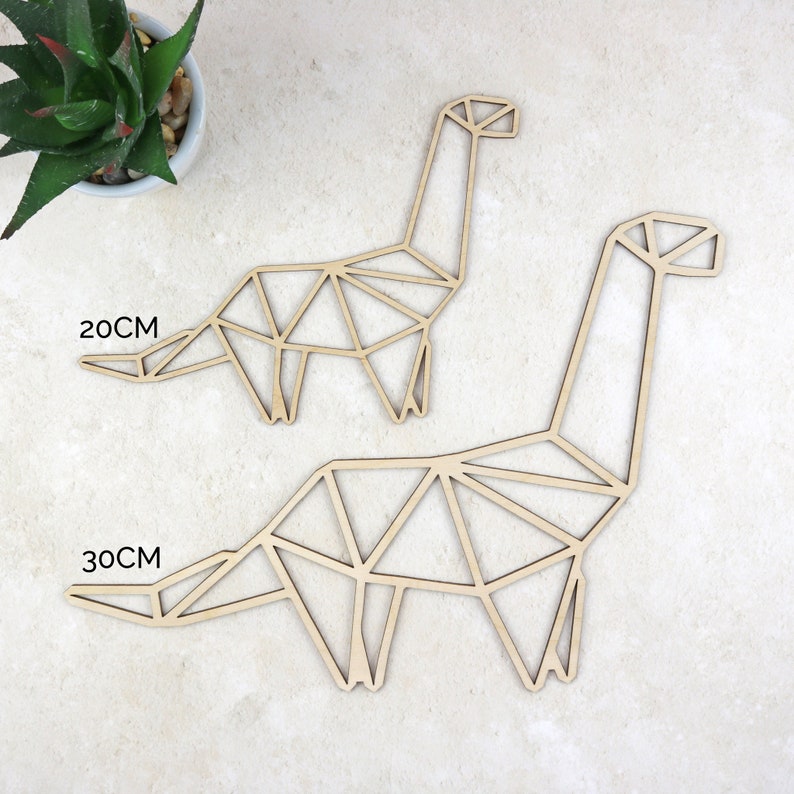 Geometric Brontosaurus Shape | Geometric Dinosaur Decor | Dinosaur Home ...