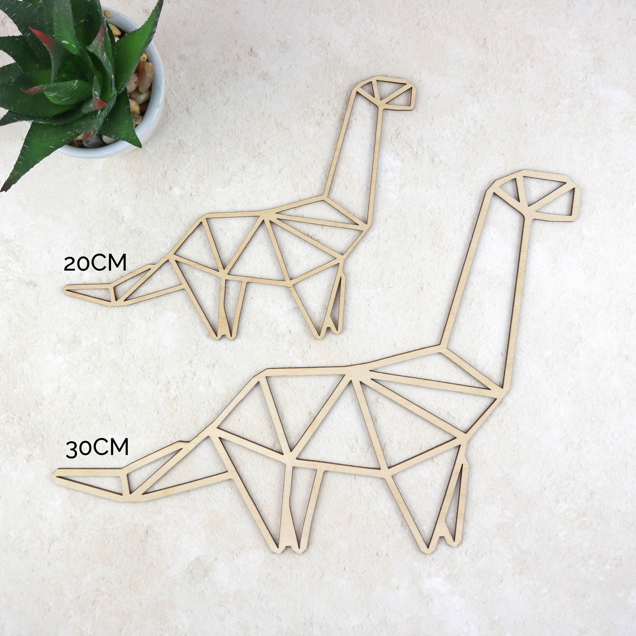 Geometric Brontosaurus Shape | Geometric Dinosaur Decor | Dinosaur Home ...