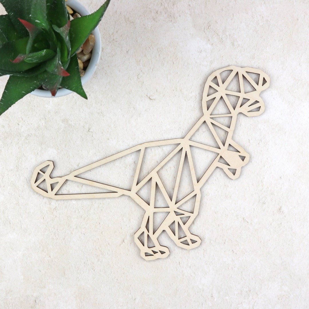 Geometric T-REX Shape | Geometric Dinosaur Decor | Dinosaur Home Decor ...