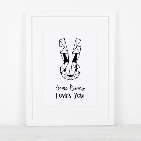 Geometric Rabbit - Etsy
