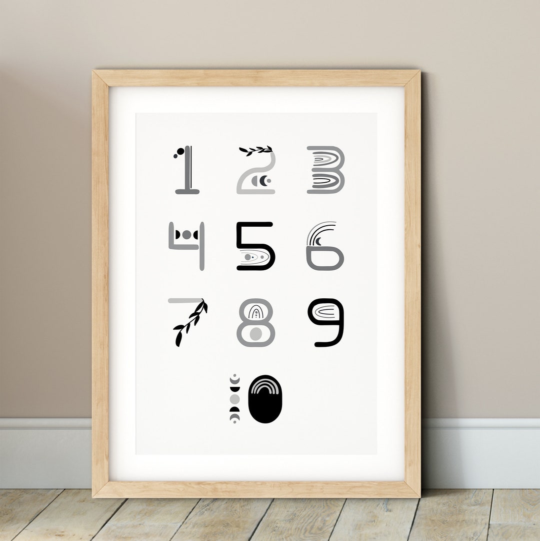 Boho Numbers Print | Learning Prints | Numbers Poster | 123 Print ...