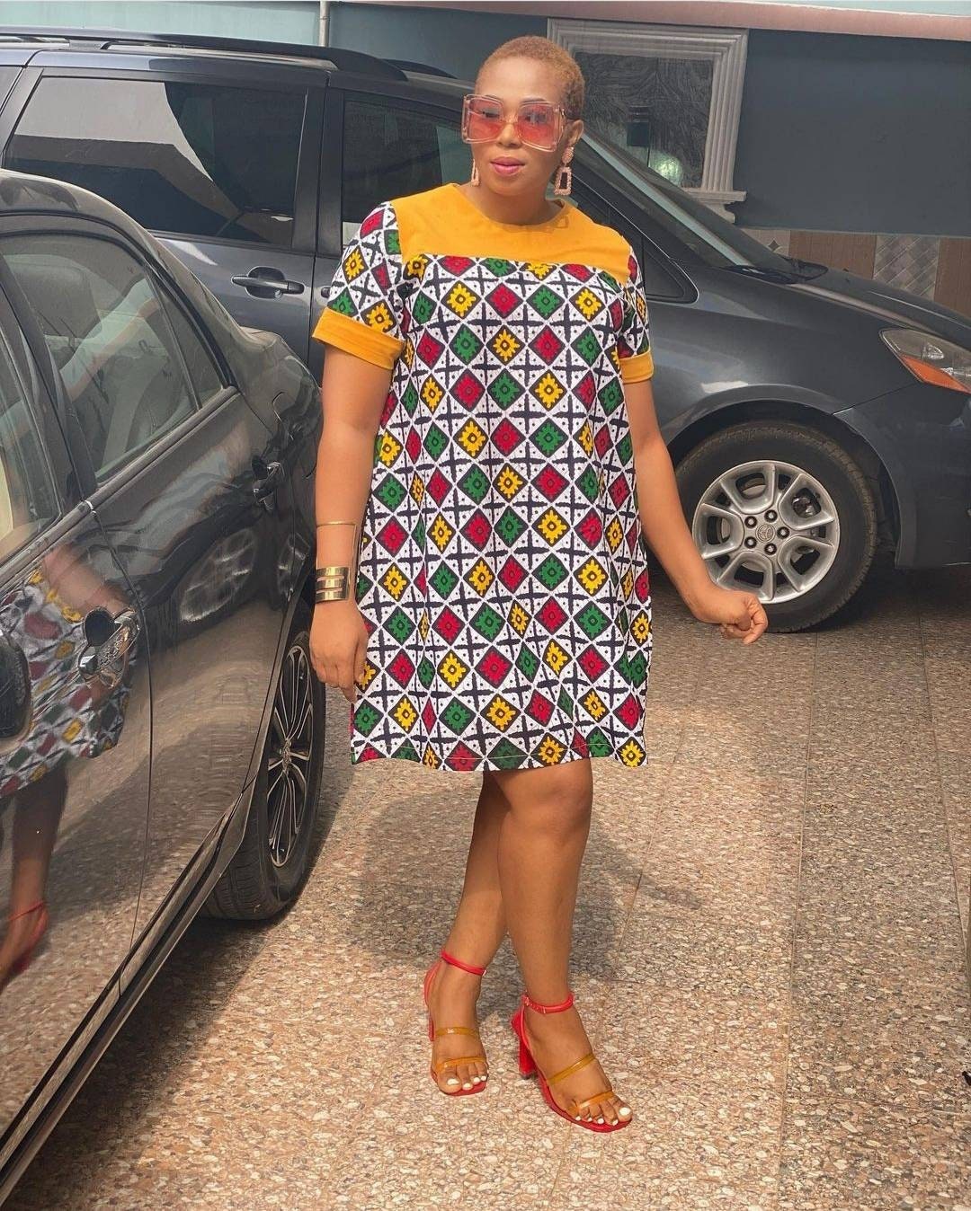 AFRICAN PRINT DRESS Ajoke African Shift Dress African Dress | Etsy