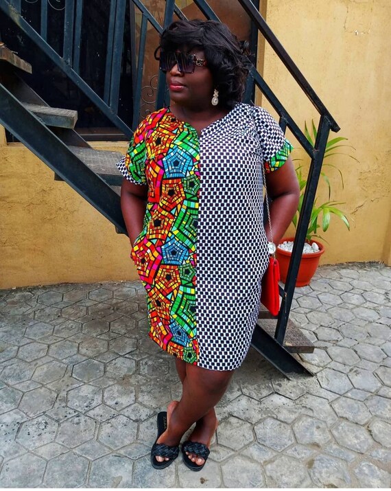 AFRICAN PRINT DRESS Ashabi African Shift Dress African | Etsy