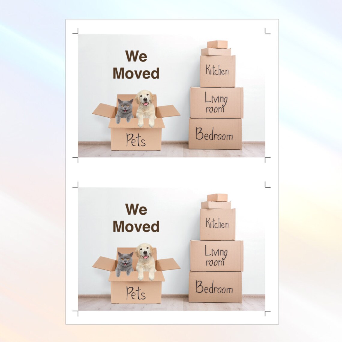 Printable Postcards - Printable Moving Postcards - We Moved Postcards ...