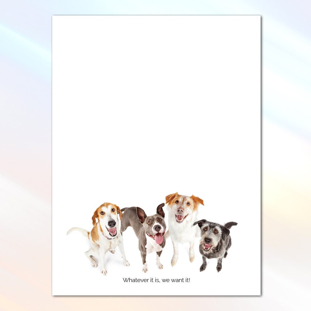 Printable Stationery - Dog Lover Stationery - Dog Stationery - Funny ...