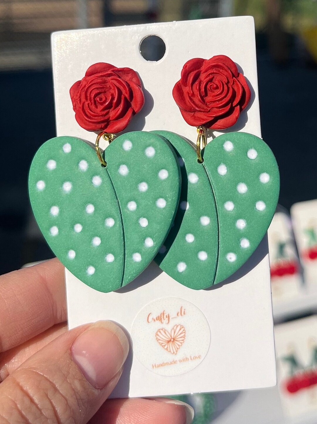 Heart Nopal With Flower - Etsy