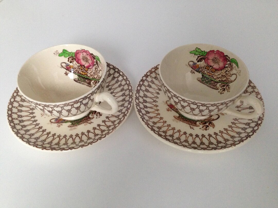 Vintage "myott Son & Co" 2 Cups and 2 Saucers Made in England - Etsy