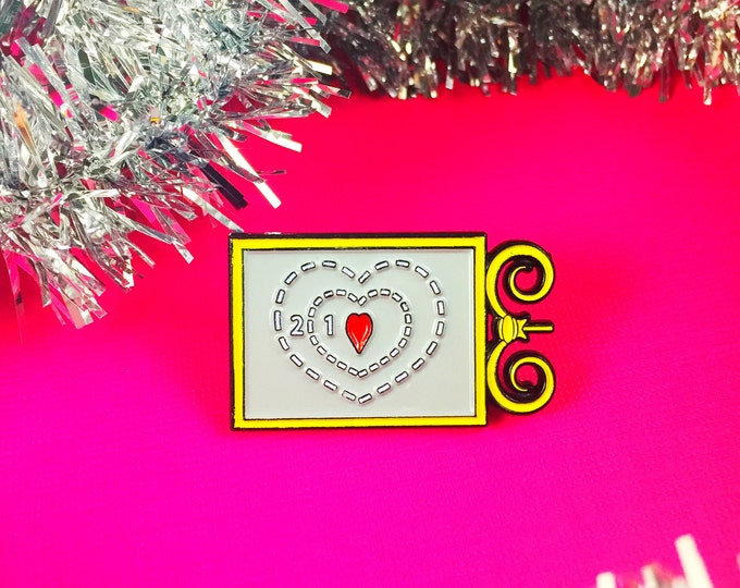Two Sizes Too Small Grinch Heart Enamel Lapel Pin Etsy