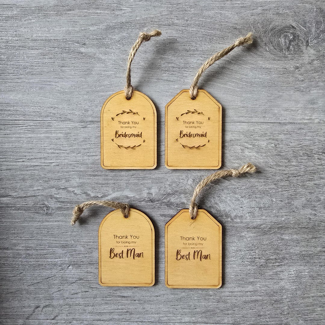 Personalised Wooden Gift Tags, Wedding Favour Tags, Rustic Wedding ...