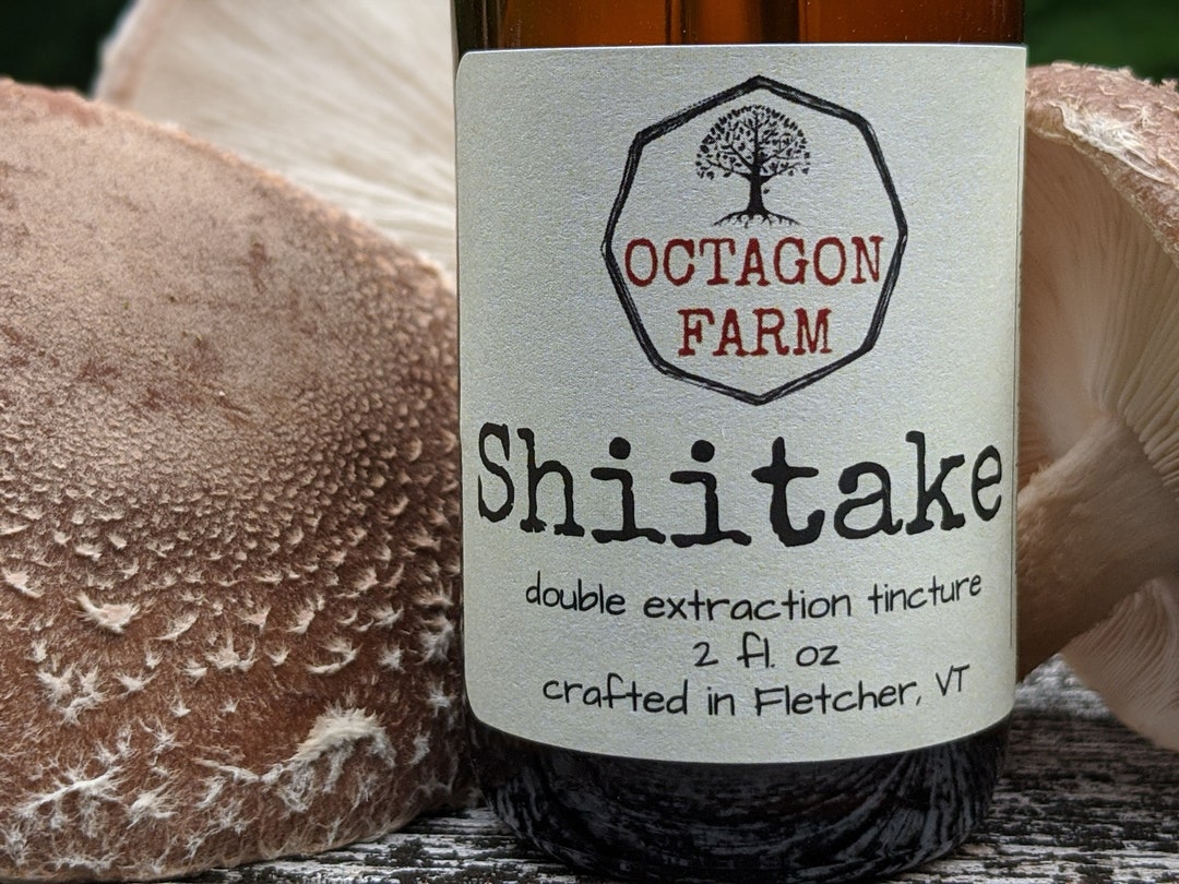 Shiitake Tincture Double Extraction Medicinal Mushroom Natural Vitamin ...