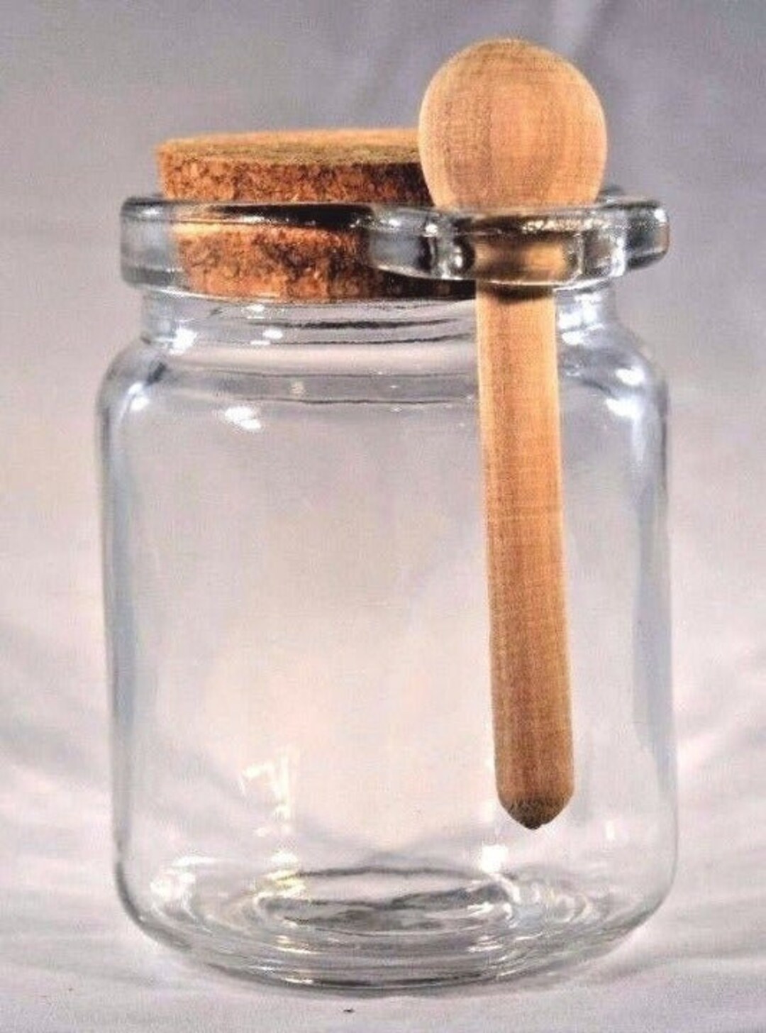 Premium 8oz Reusable Chefs Glass Spice / Salt Jar With Wooden Spoon - Etsy