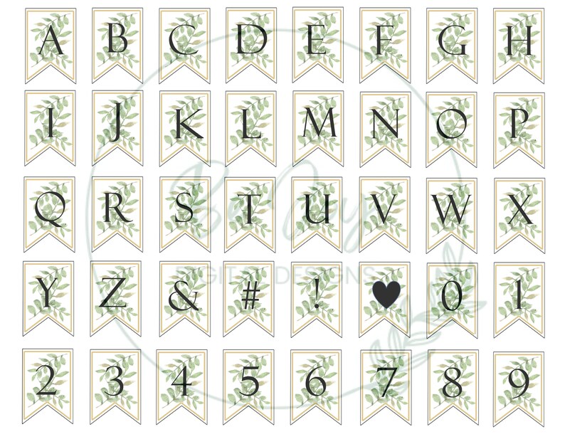 Printable Boho Banner| Printable Farmhouse Banner| AZ Banner| Leaf ...