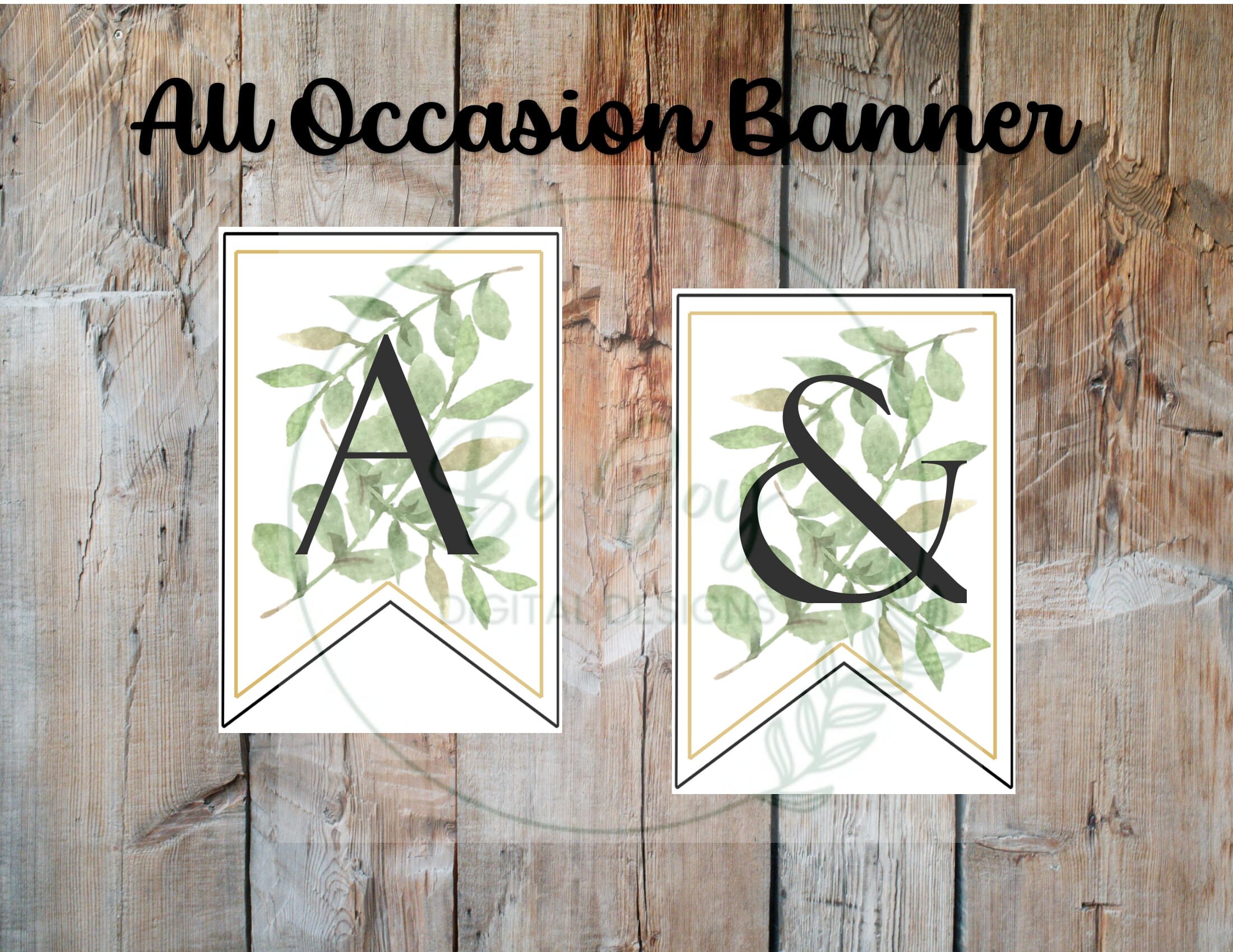 Printable Boho Banner| Printable Farmhouse Banner| AZ Banner| Leaf ...