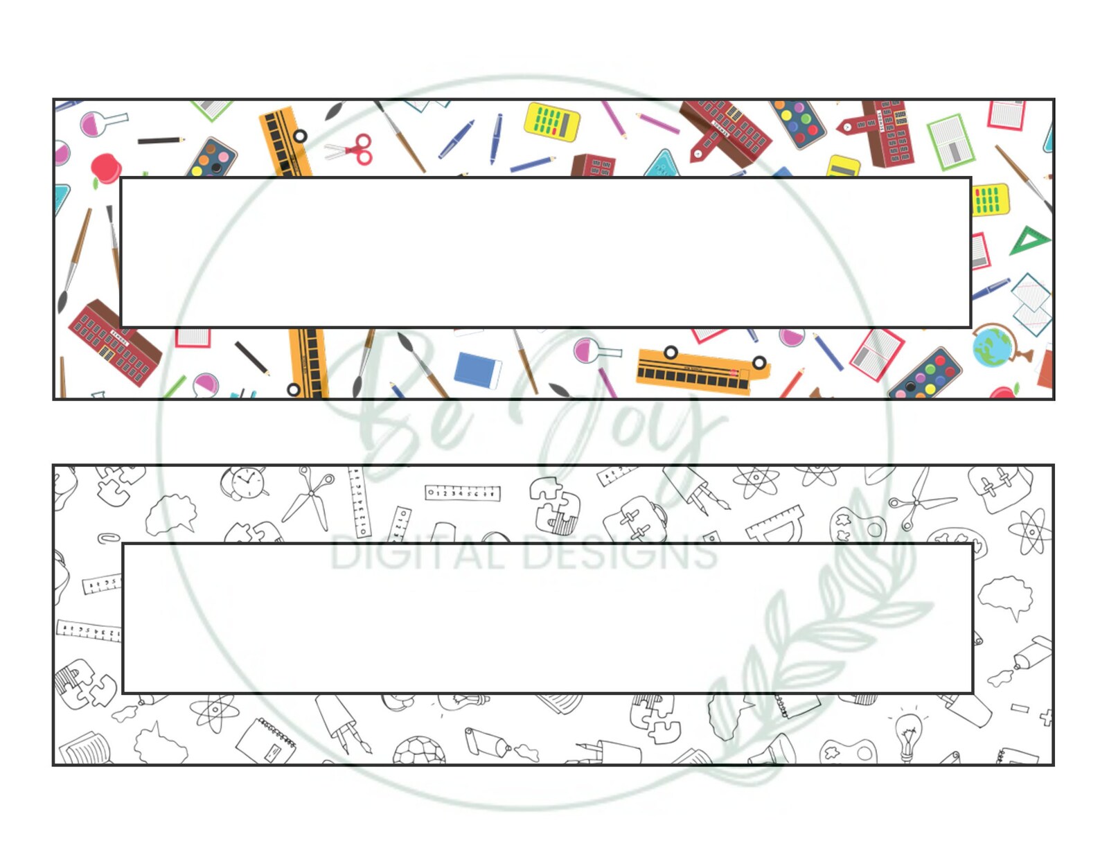 Printable Welcome Back to School Banner Printable School Desk Name Tags ...