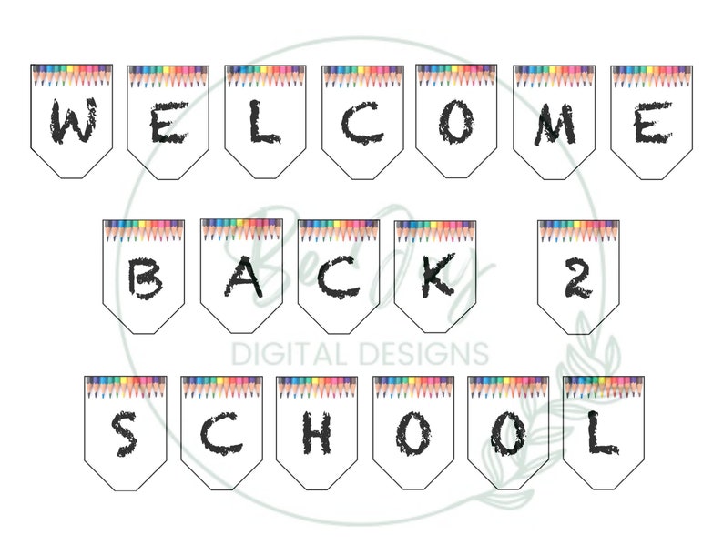 Printable Welcome Back to School Banner Printable School Desk - Etsy
