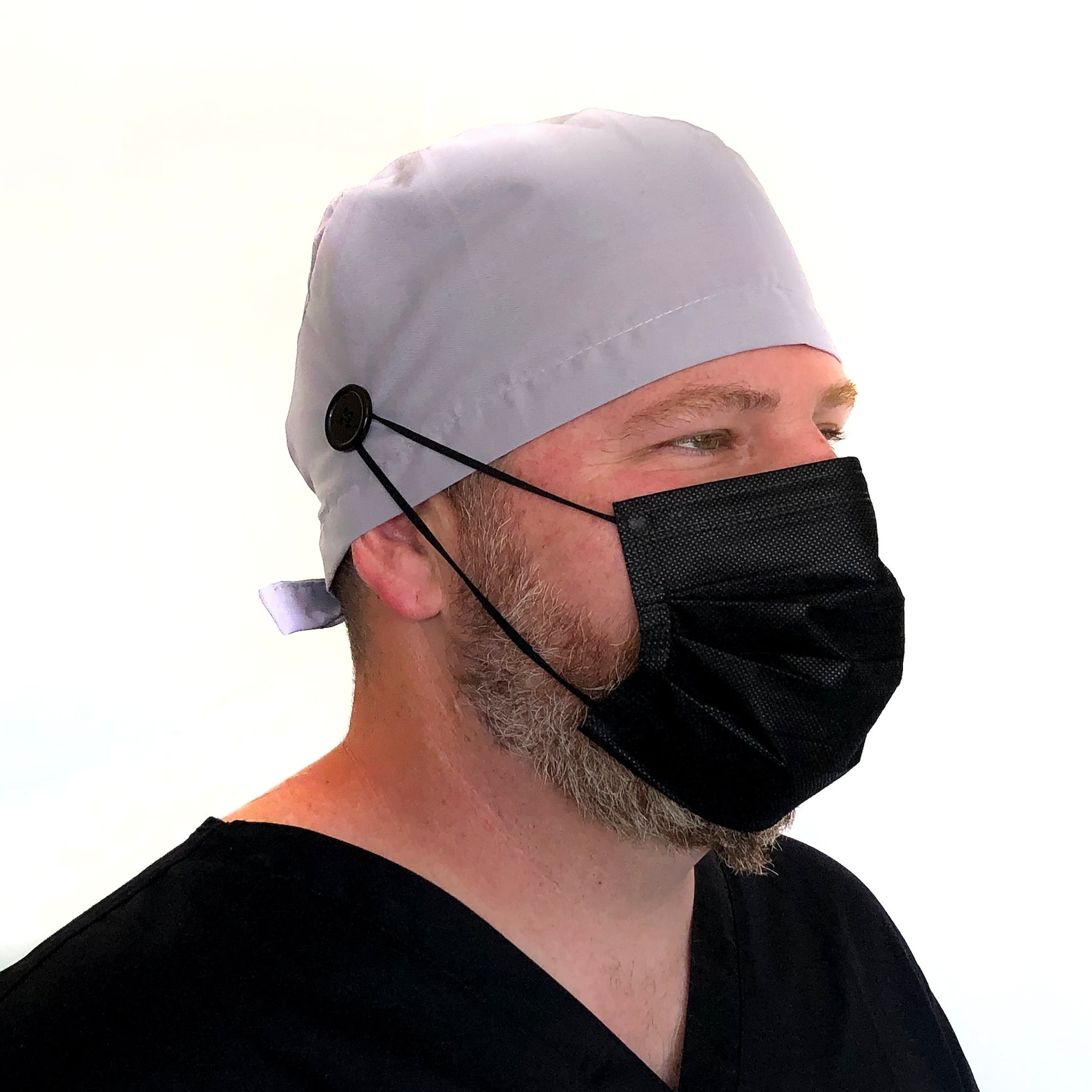 Mens Surgical Cap With Buttons, Chef Cap for Men, Medical Scrubs Hat ...