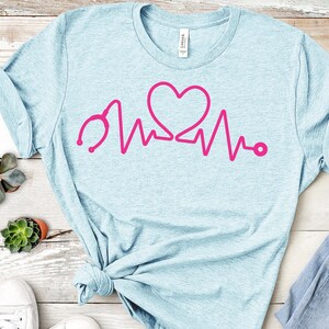 Stethoscope Heart Digital Cut File Design, Nurse Life Heartbeat ...
