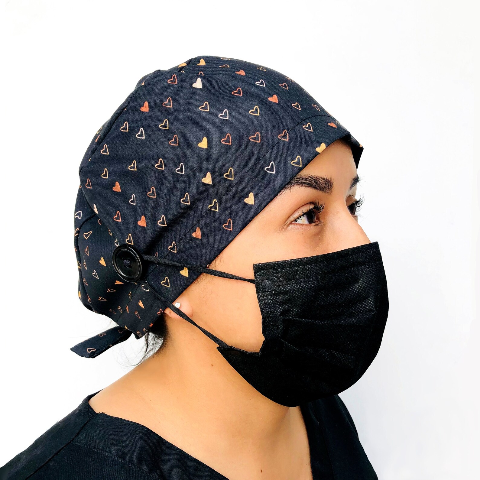 Surgical Cap Scrub Caps With Buttons Medical Scrub Hats - Etsy