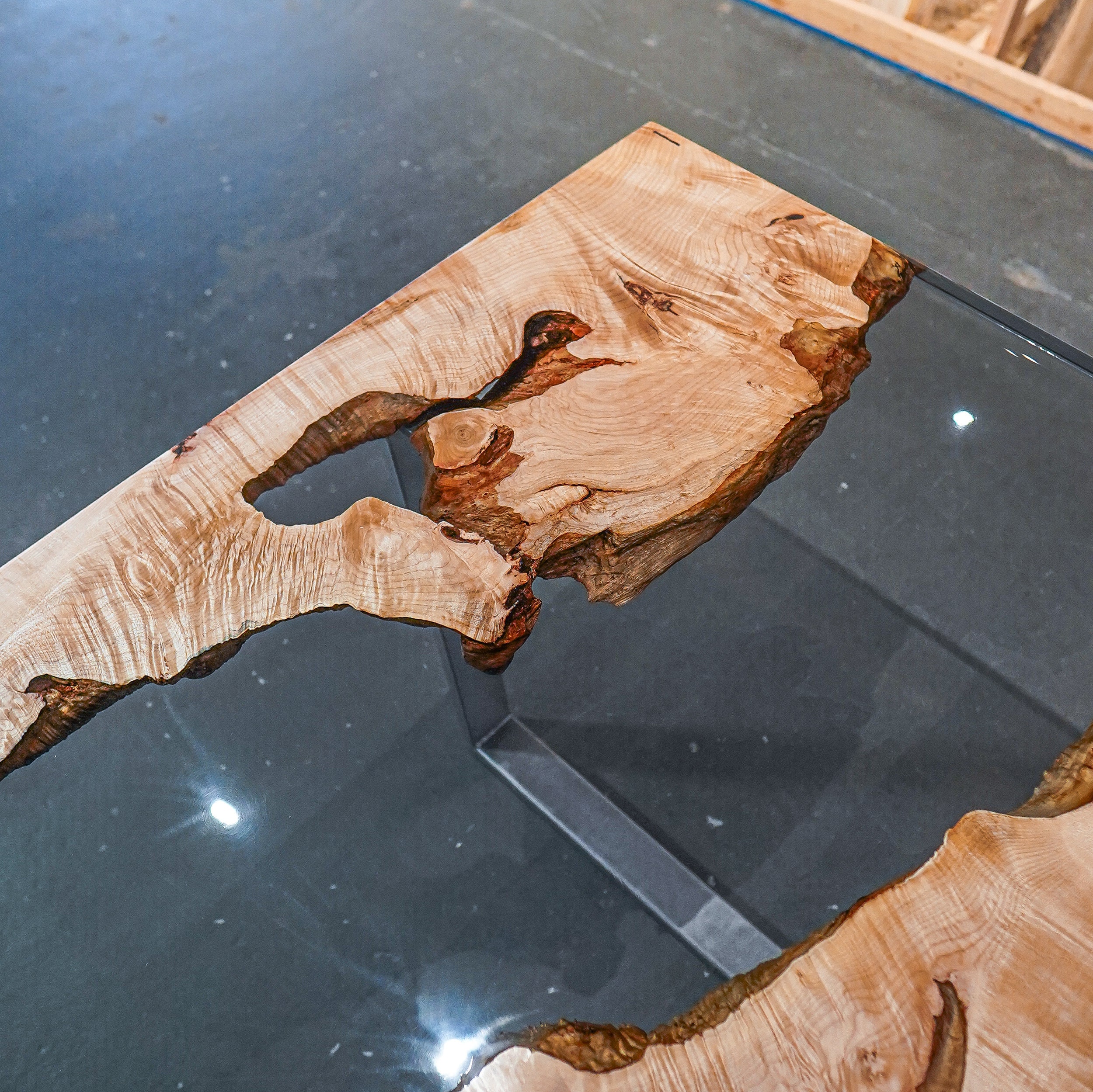 Custom Epoxy River Table Figured Maple Dining Table - Etsy