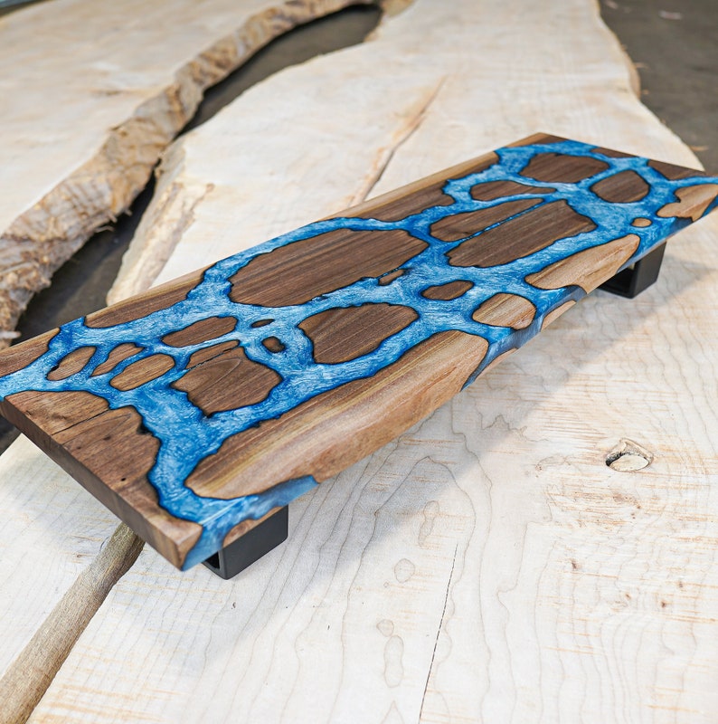 Fractal River Shelf Mantel Console Table Live Edge Table - Etsy