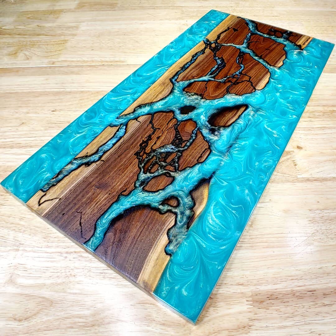 Aangepaste Fractal Estuary Board Figured Maple Walnoot - Etsy Nederland