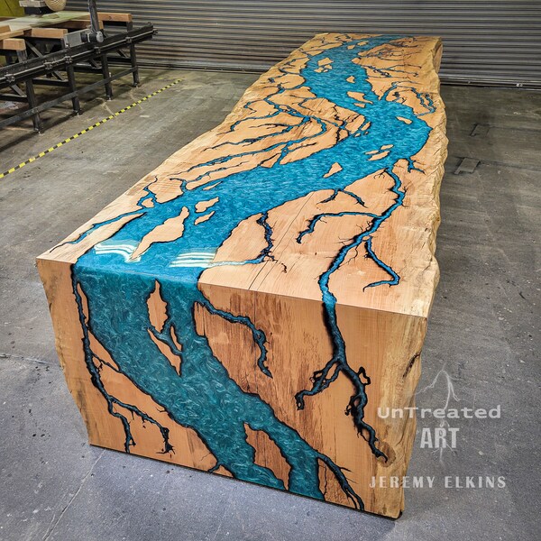 River Live Edge Dining Table - Etsy