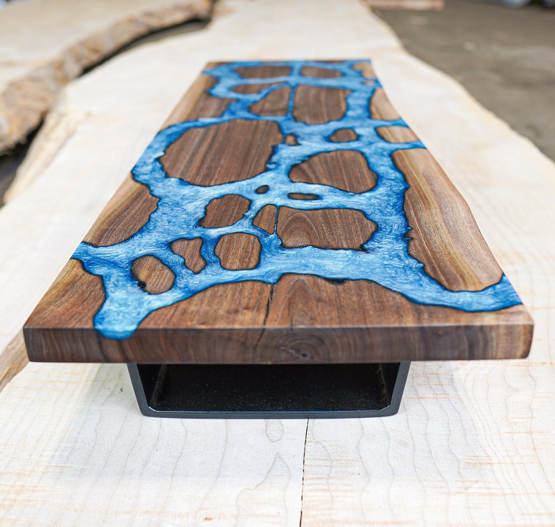 Fractal River Shelf Mantel Console Table Live Edge Table - Etsy