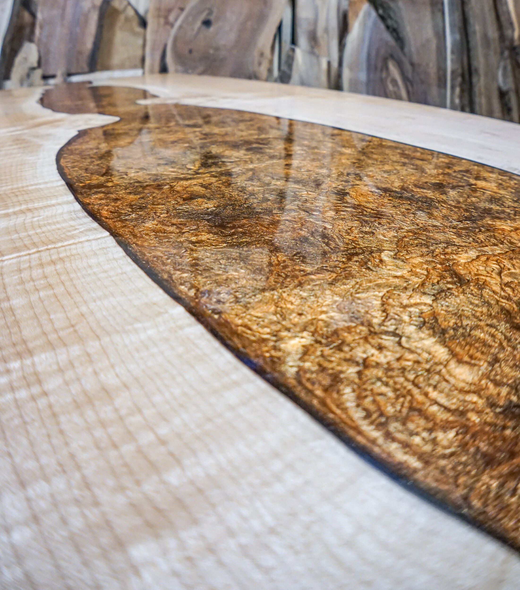 Maple River Table Epoxy Dining Table Multi Tone Color - Etsy