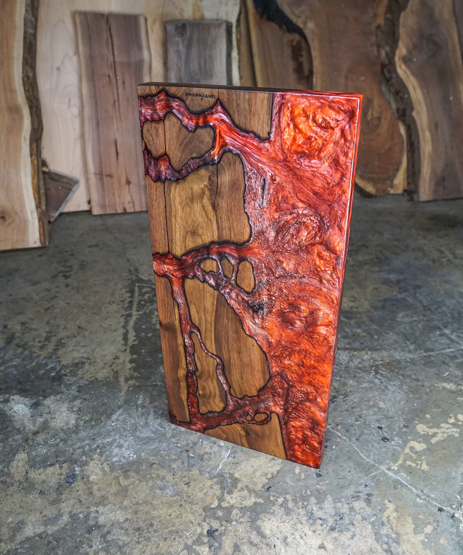 Custom Fractal Estuary Board Handles Serving Tray Cheese Board Cutting ...