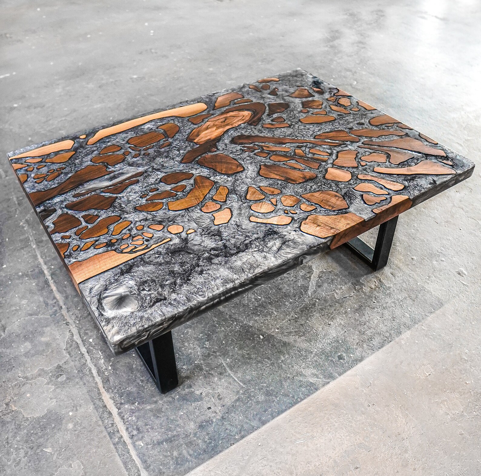 Estuary River Table Small Walnut Coffee Table End Table Console Table ...