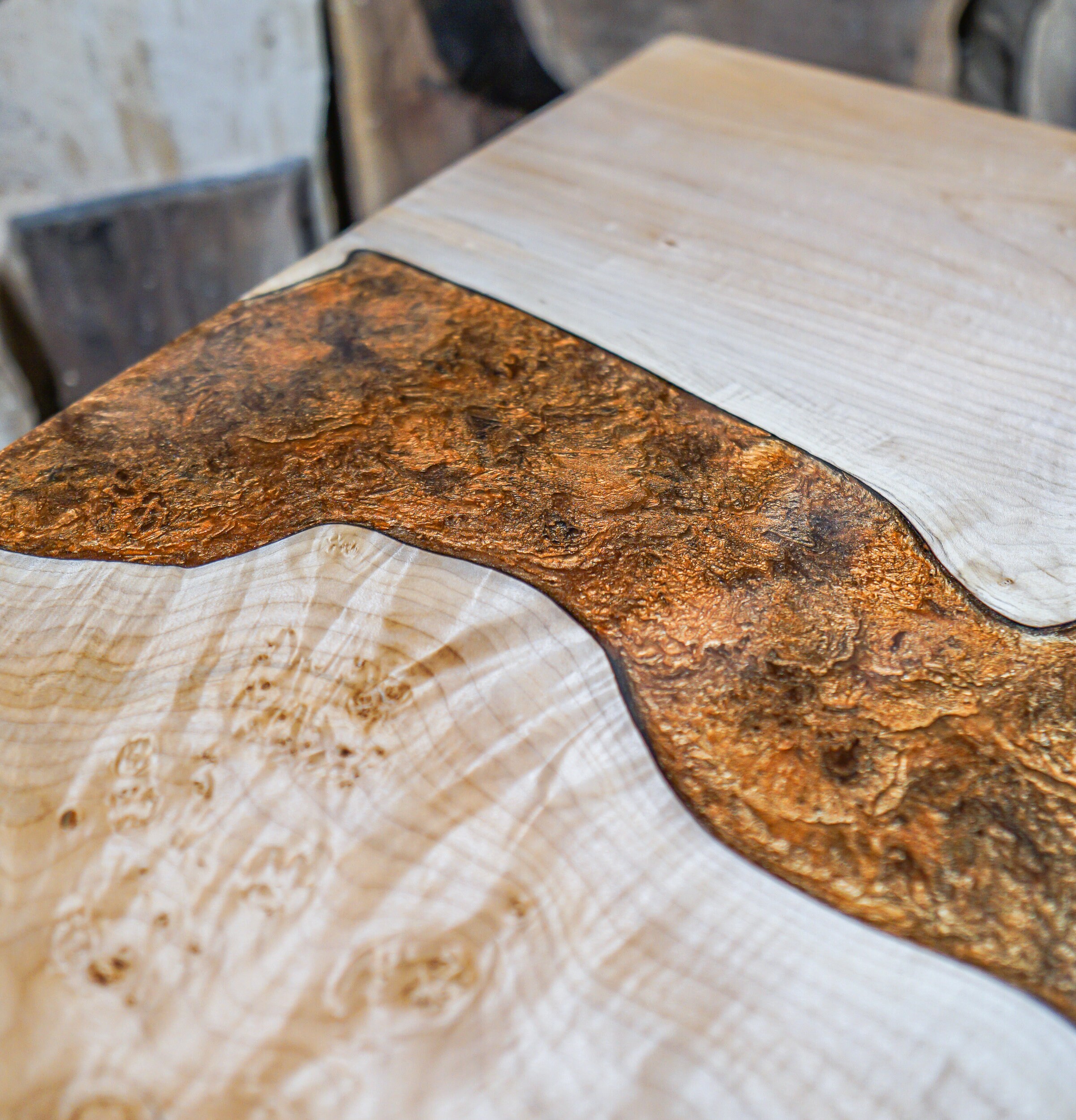 Maple River Table Epoxy Dining Table Multi Tone Color - Etsy