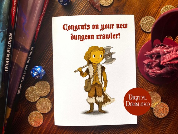 Barbarian Baby Shower Card Dnd Baby Shower Baby Shower Gift - Etsy