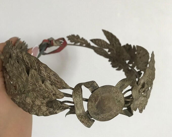 RARE French Antique Acorns Silver Leaves Crown - Etsy