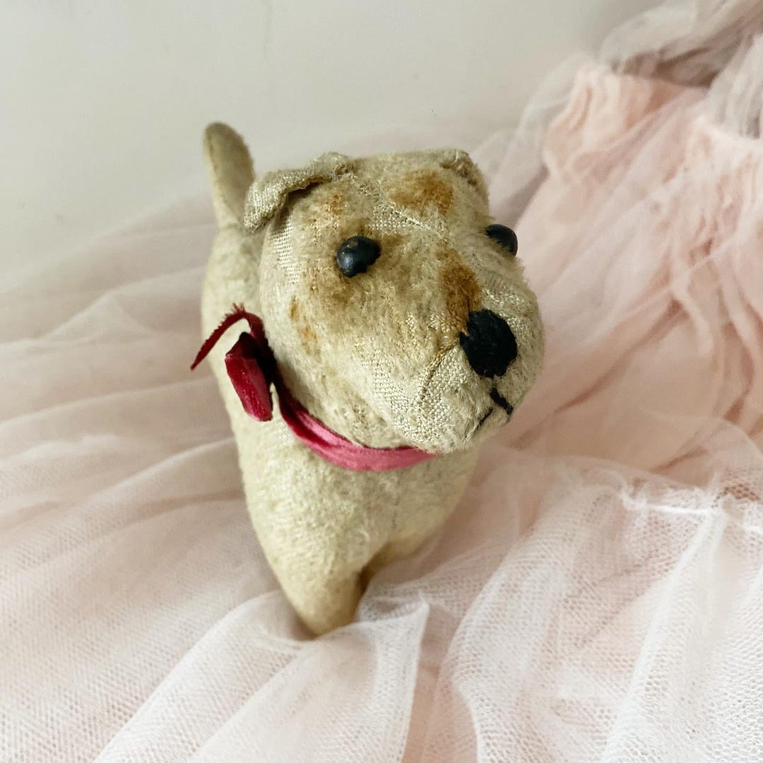 French Antique Dog Doll Stuffed Animal 20cm - Etsy