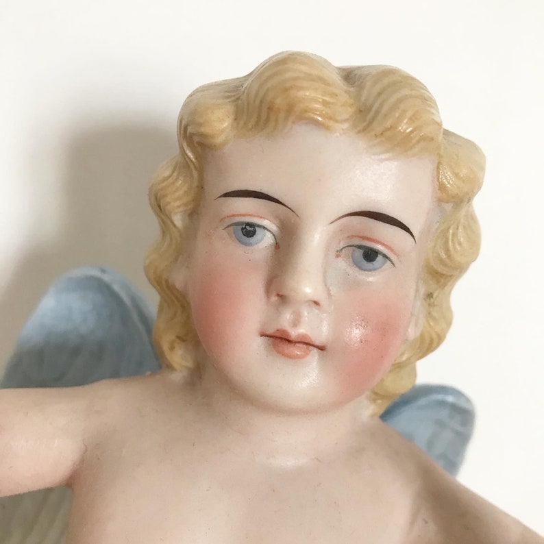 RARE Antique French Porcelain Angel Ornament Large - Etsy