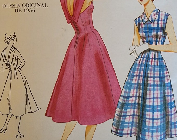 V2415 Vogue Sewing Pattern VTG 1950s Misses' Back Button Collar Dress ...