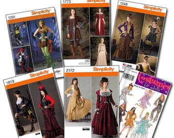 Misses Steampunk Victorian Costume Pattern Simplicity 1248 - Etsy
