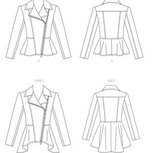 V1714 Vogue 1714 Sewing Pattern Close-fitting Lined Peplum Jacket With ...